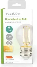 Nedis LED žárovka E27 / G45 / 4.5 W / 470 lm / 2700 K / Stmívatelné /