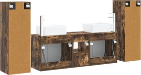 Sada koupelnového nábytku 5 ks Kouřový dub 33 x 34,5 x 100 cm 3405998