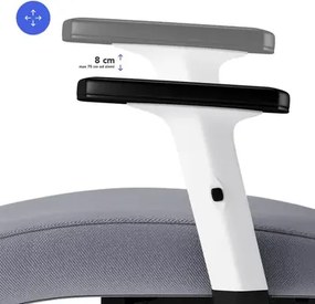 SENSE7 Tone bílo-šedá / Kancelářské ergonomické křeslo / nosnost 130 k
