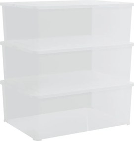 Plastové úložné boxy 3 ks 10 l stohovatelné 154987