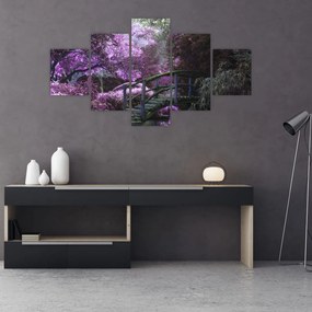 Obraz fialové zahrady (125x70 cm)