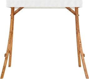 Rám pro zahradní houpačku se stříškou ohýbané dřevo úprava teak 313937