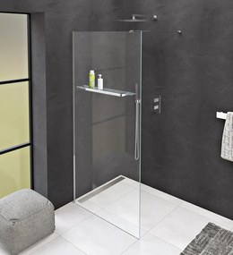 Polysan, MODULAR SHOWER stěna pro instalaci na zeď, jednodílná, 1000 mm s otvory pro držák ručníků, MS1-100-D