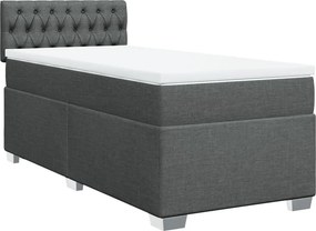 Box spring postel s matrací tmavě šedá 80 x 200 cm textil 3288023