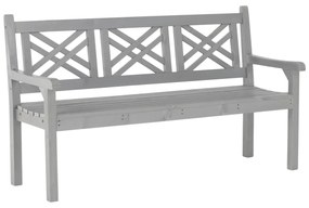 Kondela Dřevěná zahradní lavička, šedá, 150 cm, FABLA