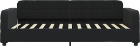 Válenda s přistýlkou a zásuvkami černá 80 x 200 cm samet 3196974