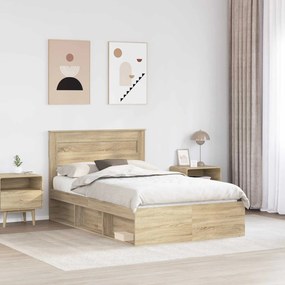Rám postele s čelo Sonoma 120 x 200 cm Masivní borové dřevo 3409785
