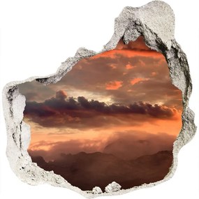 Wallmuralia Nálepka fototapeta na zeď Západ slunce hory 75x75 cm