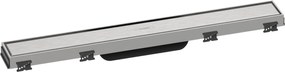 Hansgrohe RainDrain Match, vrchní sada sprchového žlabu 700 s výškově stavitelným rámem, kartáčovaná nerezová ocel, HAN-56037800