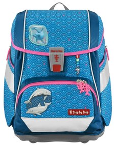 Školní aktovka,batoh 2IN1 PLUS pro prvňáčky – 6dílný set, Step by Step Dolphin Pippa
