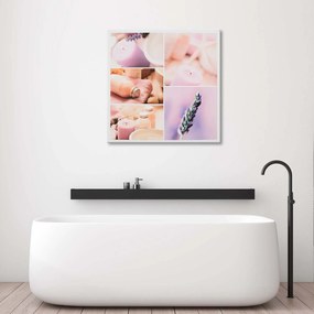 Gario Obraz na plátně Fialová a růžová koláž Rozměry: 30 x 30 cm