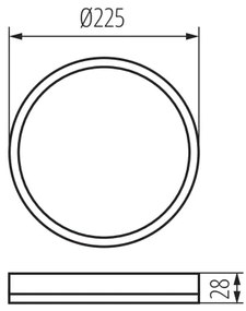 Kanlux 31500 - LED Koup. str. svítidlo AZPO LED/11,8W/230V pr. 22,5 cm IP54 bílá
