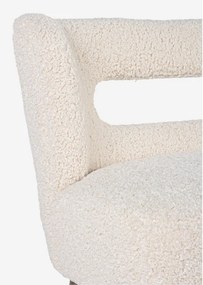 Krémová pohovka z umělé kožešiny 115 cm Cortina – Bizzotto