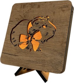 Li-Go "Morče s mašlí" lampa 19x19 cm provedení povrchu: jedle