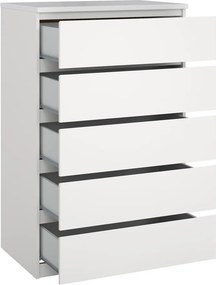 Bílá komoda 77x121x50 cm Naia – Tvilum