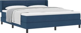 Postel s boxspringem s čelo Modrá 200 x 180 cm textil 3341061