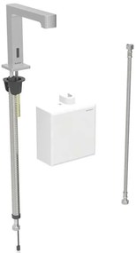 Geberit Brenta - Elektronický umyvadlový ventil, pro studenou vodu, napájení z generátoru, easy to clean, kartáčovaná nerez 116.175.SN.1