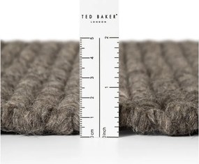 Tmavě šedý/tmavě hnědý ručně tkaný vlněný běhoun 80x250 cm Camden Parker – Ted Baker