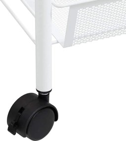 Kuchyňský vozík se 4 patry bílý 46 x 26 x 85 cm železo 336326