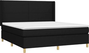 Box spring postel s matrací černá 160x200 cm textil 3131843