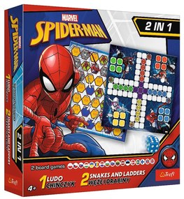 Trefl Soubor her 2v1 Člověče, nezlob se, Hadi a žebříky Spider-Man v krabici 25x25x5,5cm