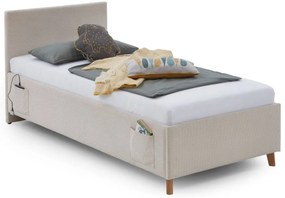 Dětská postel loop 90 x 200 cm s úložným prostorem béžová MUZZA