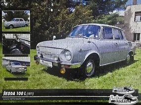 RETRO-AUTA Puzzle č. 8 Škoda 100 L (1971) / 500 dílků / 48 x 36 cm