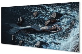Obraz na skle mořská siréna 100x50 cm