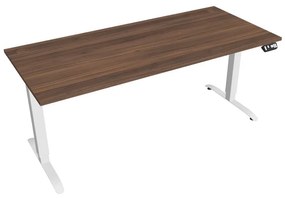 Elektr. nastavitelný stůl 180x80 s pamětí - HOBIS MOTION MS 2M 1800 Dekor stolové desky: ořech, Barva kovové podnože: bílá