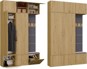 Předsíňová stěna Haga 2Sz1W 150 cm dub Artisan