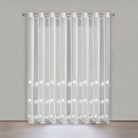 ZÁCLONA NA KROUŽCÍCH LETI 350X250 CM KVĚTY