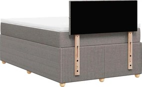 Box spring postel s matrací taupe 120x190 cm textil 3287399