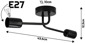 BERGE LED stropní lampa 2xE27 LOFT
