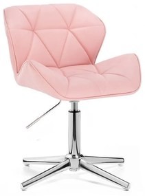 LuxuryForm Židle MILANO na stříbrném kříži - růžová