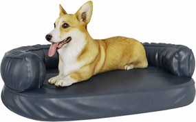 Ergonomický molitanový pelíšek pro psy modrý 88x65cm umělá kůže 171315
