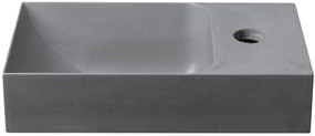 Sapho Sapho, PICCOLINO betonové umyvadlo 30,8x17cm, baterie vpravo, šedá, PK30517