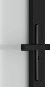 vidaXL Interiérové dveře 76 x 201,5 cm bílé ESG sklo a hliník [350556] Barva: Černá a mléčná