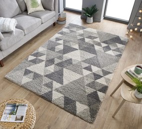 Flair Rugs, AKCE: 160x230 cm Kusový koberec Dakari Nuru Grey/Ivory, šedá, chodba / předsíň