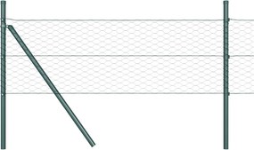 Hexagonální kotvení plotu 50 x 0,8 m Ocel potažená PVC Zelená 3352706