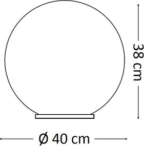 ILUX 191621 Kulaté zahradní svítidlo SOLE PT1 MEDIUM - IDEALLUX