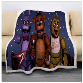 Plyšová deka s 3D potiskem Five Nights at Freddys Variace: 4, Velikost: 100 x 150 cm