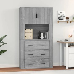 Skříň highboard šedá sonoma kompozitní dřevo 3185389