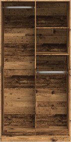 Šatní skříň old wood 100 x 50 x 200 cm kompozitní dřevo 3307772