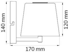 Wofi 4015.01.64.9000 - LED Stmívatelná nástěnná lampa GENK LED/2W/5V 2500 mAh