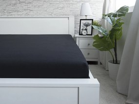 XPOSE® Jersey  prostěradlo Exclusive  - černé 120x200 cm
