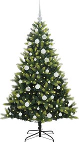 Umělý zavěšený vánoční stromeček 150 LED Zelená 150 cm PVC a PE 3395985