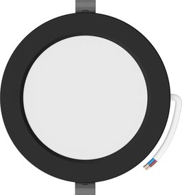 Mexen LDRR, LED stropní svítidlo pro zapuštění, průměr 12 cm 14 cm, 9W, studená - 6500K, 720 lm, černá - L210-014-0965-70