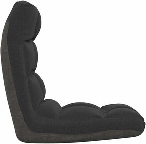 Skládací lenoška na podlahu černá textil 336590