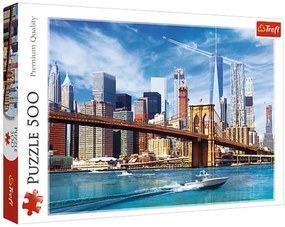 Trefl Puzzle Výhled na New York 500 dílků 58x34cm v krabici 40x26,5x4,5cm