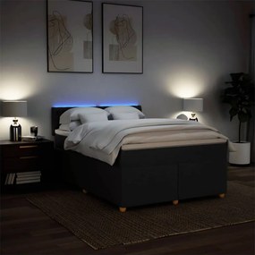 Box spring postel s matrací černá 140 x 190 cm textil 3288984